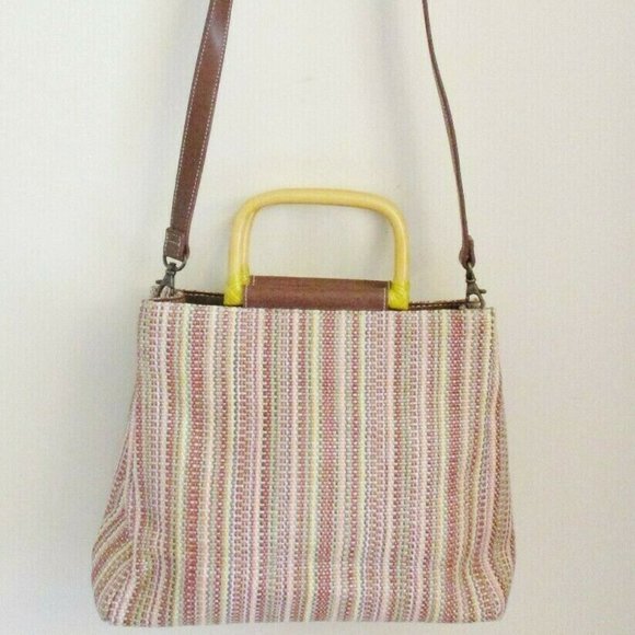Fossil | Bags | Fossil Multicolor Stripes Woven Straw Handbag | Poshmark